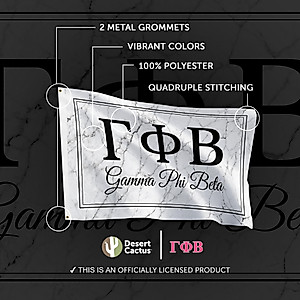Desert Cactus Gamma Phi Beta Flag Letter Sorority Banner 3x5 feet Sign Decor Gamma phi (Flag - Marble Box)