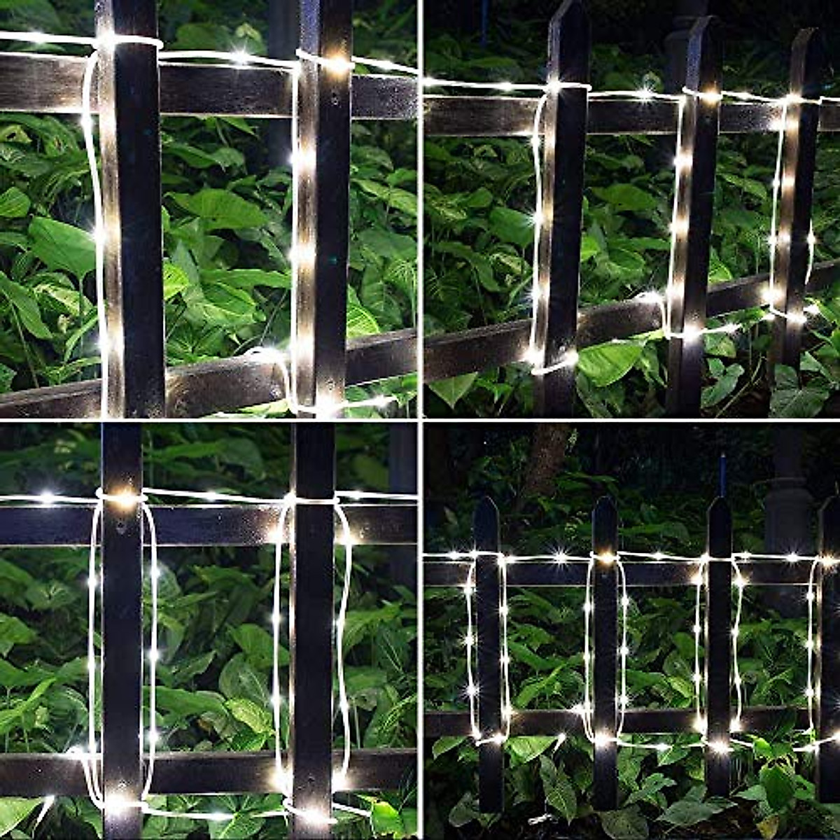 Solar String Lights Rope Lights Outdoor Waterproof 33ft 100 LEDs Holiday Christmas Decorations Fairy Lights (Y-H-GZD-CW)