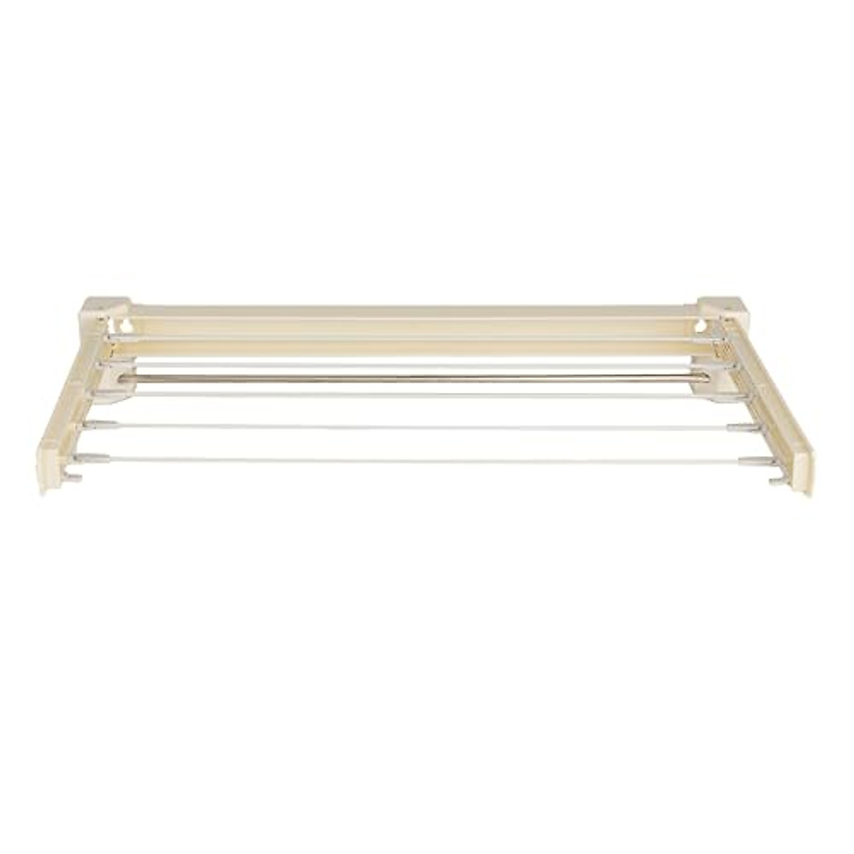 Household Essentials Metal and Plastic Wall Mount Telescoping Drying Rack, Compact Laundry Rack