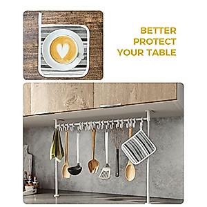 4Pcs Pot Holder with Hanging Loops, Nordic Style Pot Holder Set Cotton Heat Resistant Potholder Kitchen Hot Pads for Baking Cooking 8x8 inches Gray Watercolor Gradient Textured Stripe