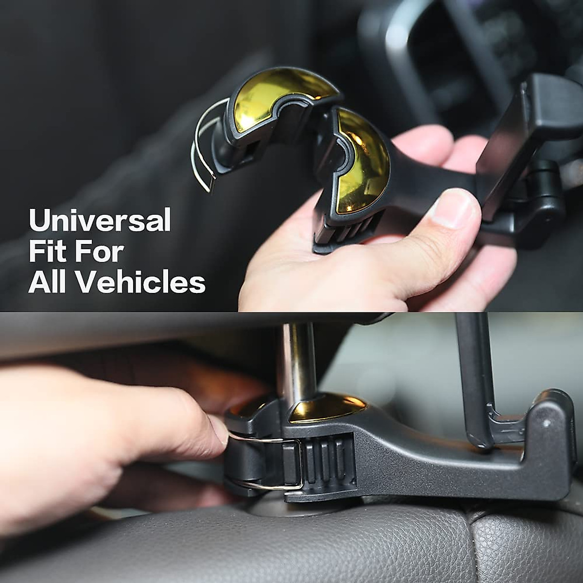 Banseko 2 Pack Car Hook,Car Seat Back Hook,Universal Multifunctional Car Vehicle Back Seat headrest Mobile Phone Holder,Universal adjustable Car headrest hook (Blue)