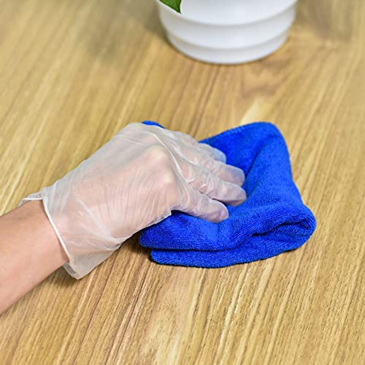 Schneider Clear Vinyl Exam Gloves, 4-mil, Medium 100-ct Box, Latex-Free, Disposable Gloves, Medical Gloves, Cleaning Gloves, Food Prep Gloves, Food Safe Rubber Gloves, Powder-Free, Non-Sterile