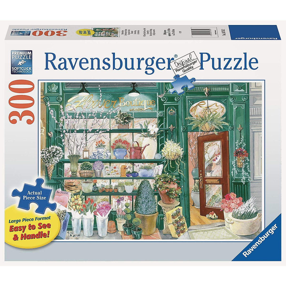 Ravensburger Flower Shop 300 Piece Large Format Jigsaw Puzzle | FSC Certified Product | Enhanced with Softclick Technology Ideal Gift for Adults and Kids
