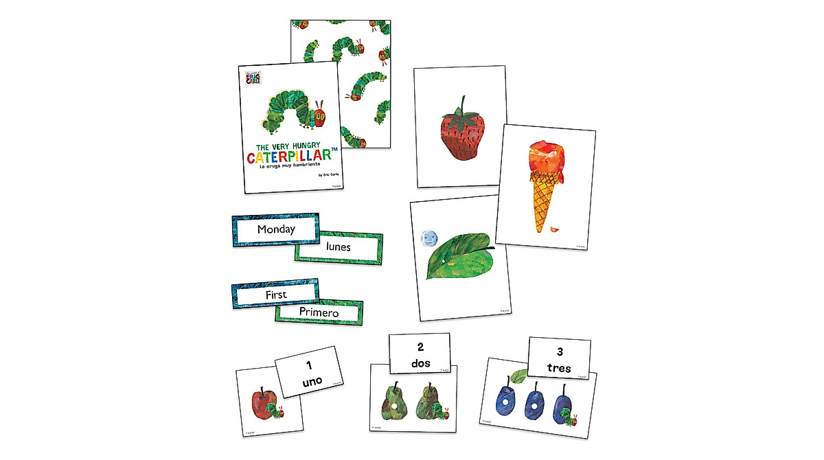 The Very Hungry Caterpillar Learning Cards | Bilingual Education Tool