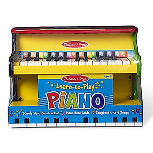 Melissa & Doug Learn-To-Play Piano With 25 Keys and Color-Coded Songbook - Toy Piano For Baby, Kids Piano Toy, Toddler Piano Toys For Ages 3+