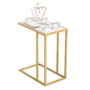 KARFER White Marble Series C Table Side Table Lazy Table [30x48x61cm]