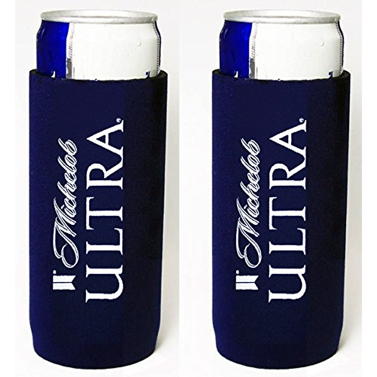Michelob Ultra Slim Can Licensed Beer Coolie Holder Huggie 2-Pack