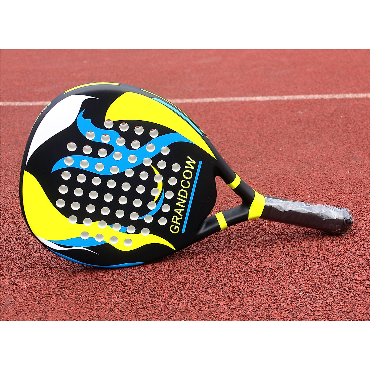Padel Racket Racquet Carbon Fiber Power Lite EVA Foam POP Tennis Racquets (Black)