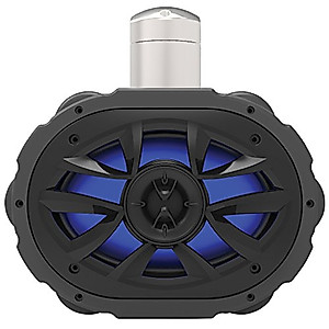 BOSS Audio Systems MRWT69RGB Marine Waketower Speaker System - 600 Watts Of Power, 6 x 9 Inch, Full Range, 2 Way, Multi-Color LED Illumination, Marine grade, Weatherproof, Sold Individually