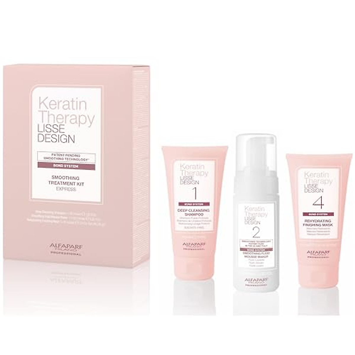 Alfaparf Milano At Home Keratin Hair Treatment - Keratin Therapy Lisse Design Express Brazilian Keratin Treatment - Hair Straightening and Smoothing - Formaldehyde Free - Sulfate Free