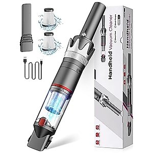 BSRCO Handheld Vacuum Cordless, Portable Car Vacuum, 3-in-1 Rechargeable Mini Wireless Cleaner with 2-Speed for Home, Pet Hair, Car