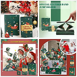 Surprise Gift Box Explosion for Money, Pop Up Money Gift Box for Cash Gift, Merry Christmas Surprise Box Gift Box for Christmas Birthday Anniversary Valentine (Green, 10 Boxes)