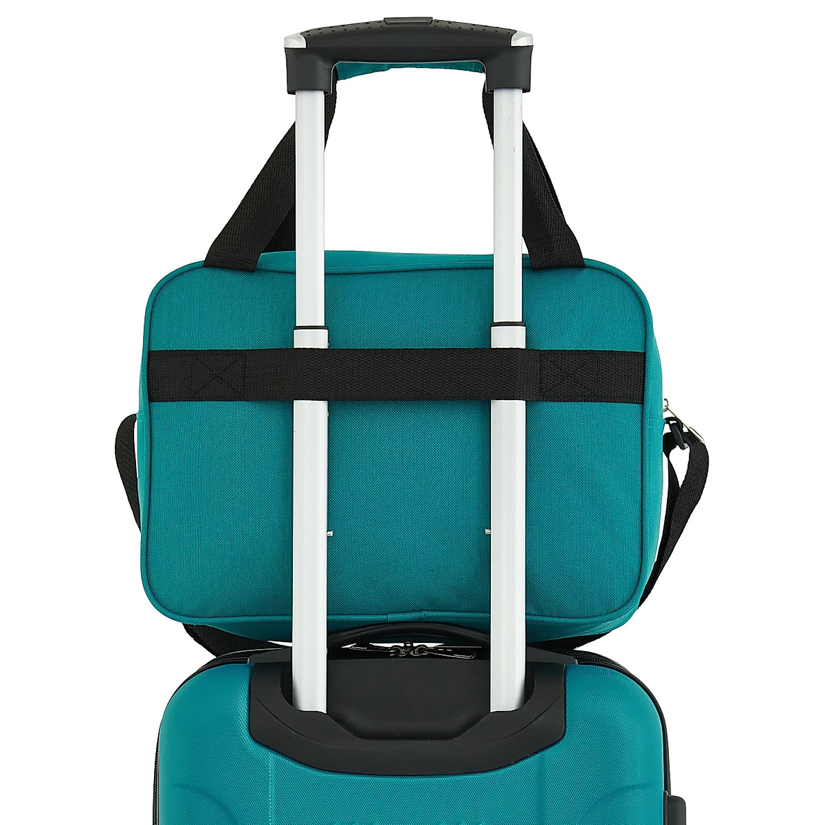 Travelers Club Chicago Hardside Expandable Spinner Luggage, Teal, 3 Piece Set