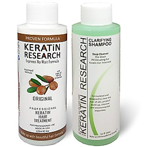 Complex Brazilian Keratin Blowout Hair Treatment 120ml Professional Results Straightens and Smooths Hair (KT 120ml (Keratin Treatment only)) Queratina Keratina Brasilera Tratamiento (VALUE KIT I)