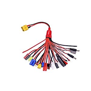 JOYSOG 19 in 1 RC Lipo Battery Charger Adapter, Multifunction Balance Charging Cable for Drone/for Traxxas /EC3/EC5/mCP X/mcX...(XT60 Plug)