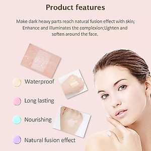 Tri-Color Concealer Make Up Concealer Foundation for Dark Skin Cover Spots Acne Marks Full Coverage Concealer Highlight Contours Waterproof Long Lasting Concealer Palette