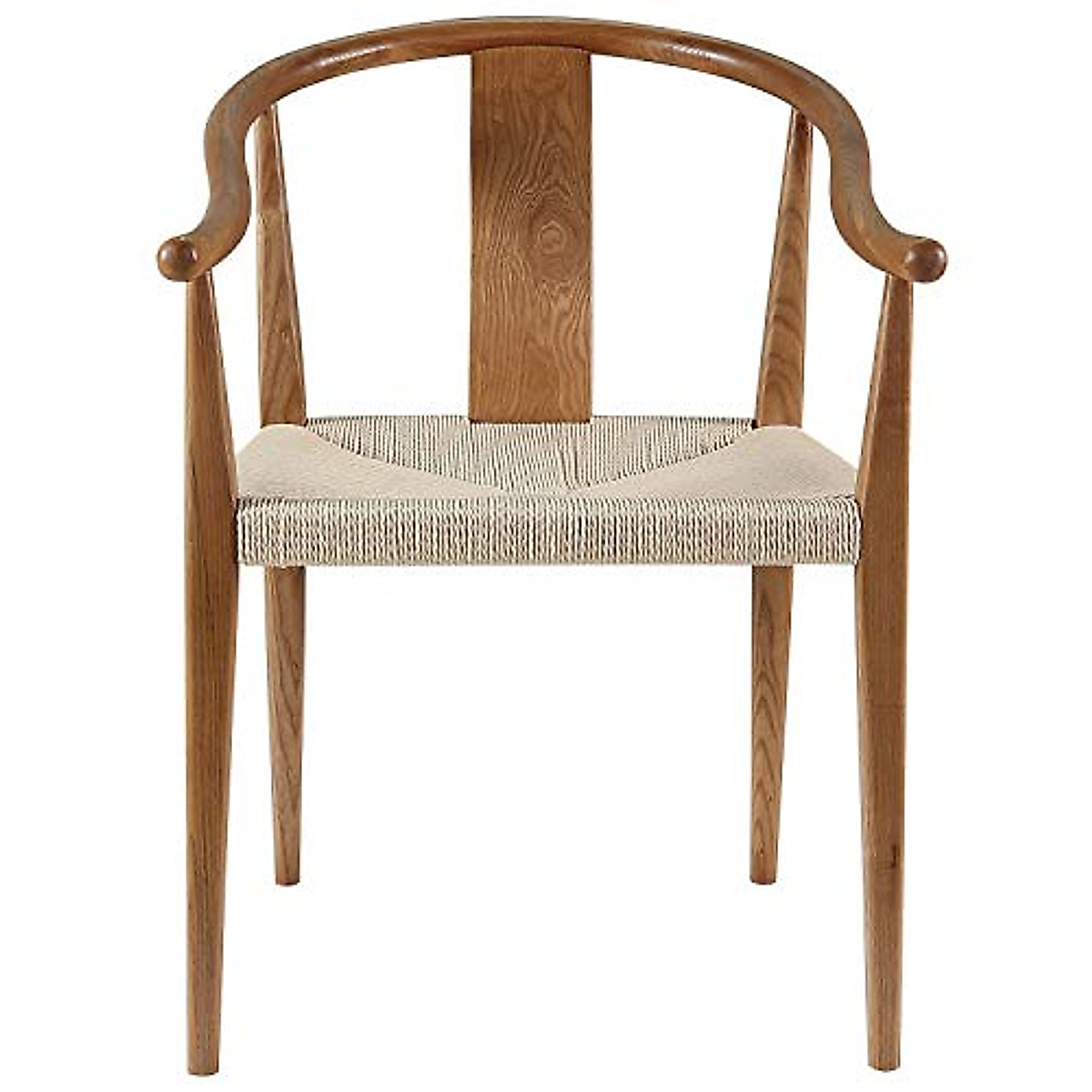Amazon Brand – Stone & Beam Wishbone Dining Chair with Arms, 21.9"W, Ash Wood, Natural Finish