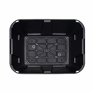 Generic (4 Pack) 12 Gallon / 45 Liter Stackable Storage Container With Lid - Black and Yellow Storage Tote - Storage Tote