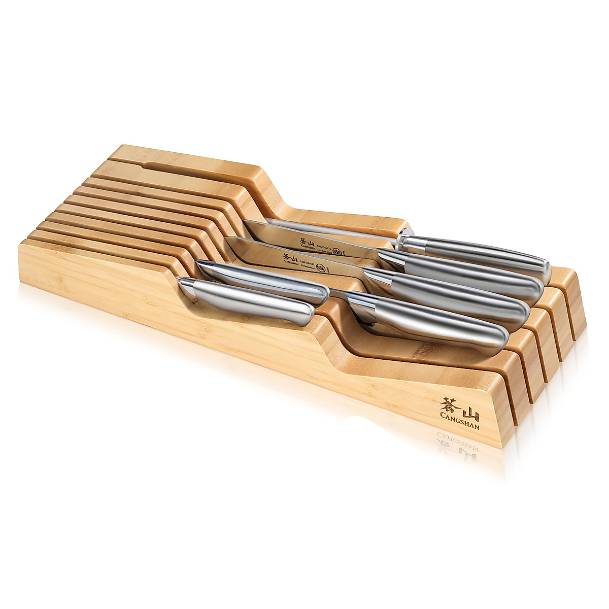 Cangshan Sanford Series 1027167 German Steel 7-Piece Knife In Drawer Set