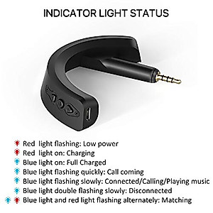 YOCOWOCO aptX Wireless Bluetooth 5.0 Adapter for Bose QuietComfort QC 15 QC 2 with Mic/Volume Control, Black
