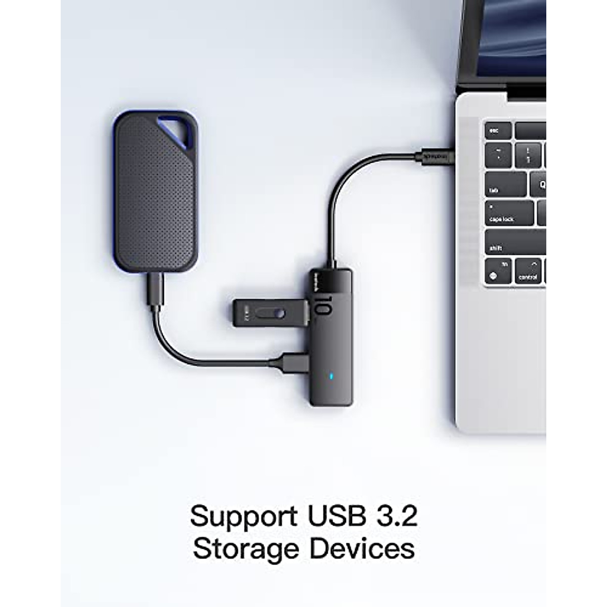 Inateck USB 3.2 Gen 2 Speed, USB C to USB Hub with 4 USB A Ports, HB2025