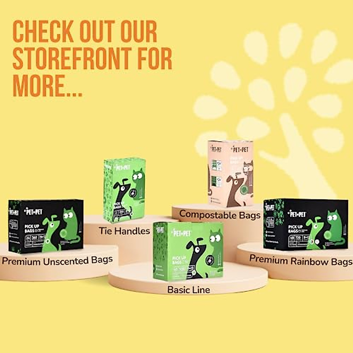 Pet N Pet Dog Poop Bag, Dog Poop Bags Rolls, Dog Bags, Doggie Poop Bags, 38% Plant Based & 62% PE Dog Waste Bags, Extra Thick Doggy Poop Bags, Cat Poop Bags, Dog Bag, Pet Waste Bags, Doggie Bags