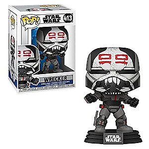 POP Star Wars: Clone Wars - Wrecker Funko Vinyl Figure (Bundled with Compatible Box Protector Case), Multicolor, 3.75 inches