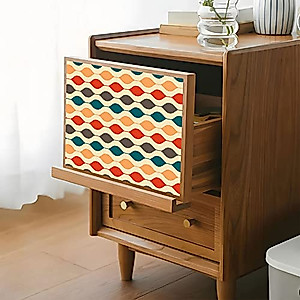 Red＆Yellow＆Green Peel and Stick Wallpaper Contact Paper 15.7”×196.8” Removable Wall Coverings for Home Decorative Table and Door Renovated