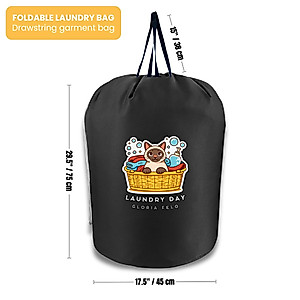 "Extra Large Heavy Duty Laundry Bag for Travel, Locking Drawstring Closure, Large Bags Will Fit a Laundry Basket or Hamper and Strong Enough to Carry up to Three Loads of Clothes 1 Bags"CAT "