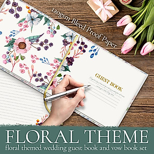 Generic The Wedding Planner Set with 3 Pieces, Wedding Planner with 2 Vow Books and 1 Wedding Guest Book, Wedding Binder, Wedding Planner for Bride, Wedding Checklist, Wedding Organizer, White