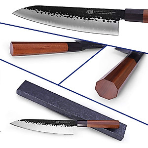 FINDKING 5 inch Utility knife 7 inch Nakiri Knife 8 Inch Chef Knife 9 inch Kiritsuke Knife Dynasty series-3 layer 9CR18MOV Clad Steel w/octagon Handle Gyuto Knife