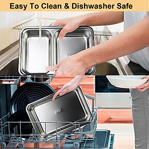 Electric Lunch Box Food Heater, 3 in 1 Food Warmer 12V 24V 110V Portable Heated Lunch Boxes for Car/Truck/Home Self Heating Box with 2 Removable 304 Stainless Steel Container, Fork & Spoon and Carry