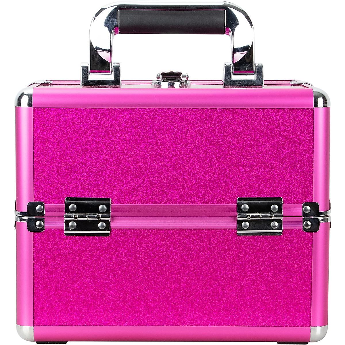 Ver Beauty DVK002-59 2-Tiers Extendable Trays Art Craft Supplies Storage Portable Box Tool Case Organizer Travel – VK002 Magenta Glitter