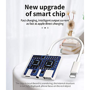 Compatible for iPhone Headphone Adapter 3.5mm AUX Audio Jack and Charger Dongle Earphone Headset Compatible with Lightning Male to USB Female OTG Camera Memory Card Reader Hub,MIDI for Apple for ipad