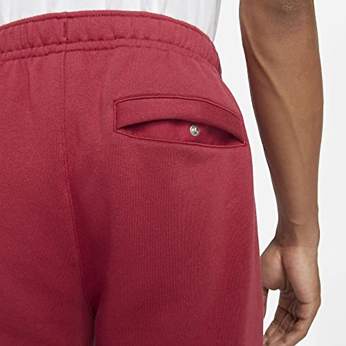 Nike Men's Sportswear Fleece Jogger Athletic Pants (as1, Alpha, x_l, Regular, Regular, Pomegranate/Pomegranate/White, X-Large)