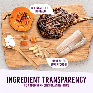 Health Extension Heart-Shaped Crunchy Biscuits, 12oz (340g) – Buffalo Recipe, GMO-Free Dog Training Treats for Small Breeds, Added Vitamins & Minerals (Pack of 2)