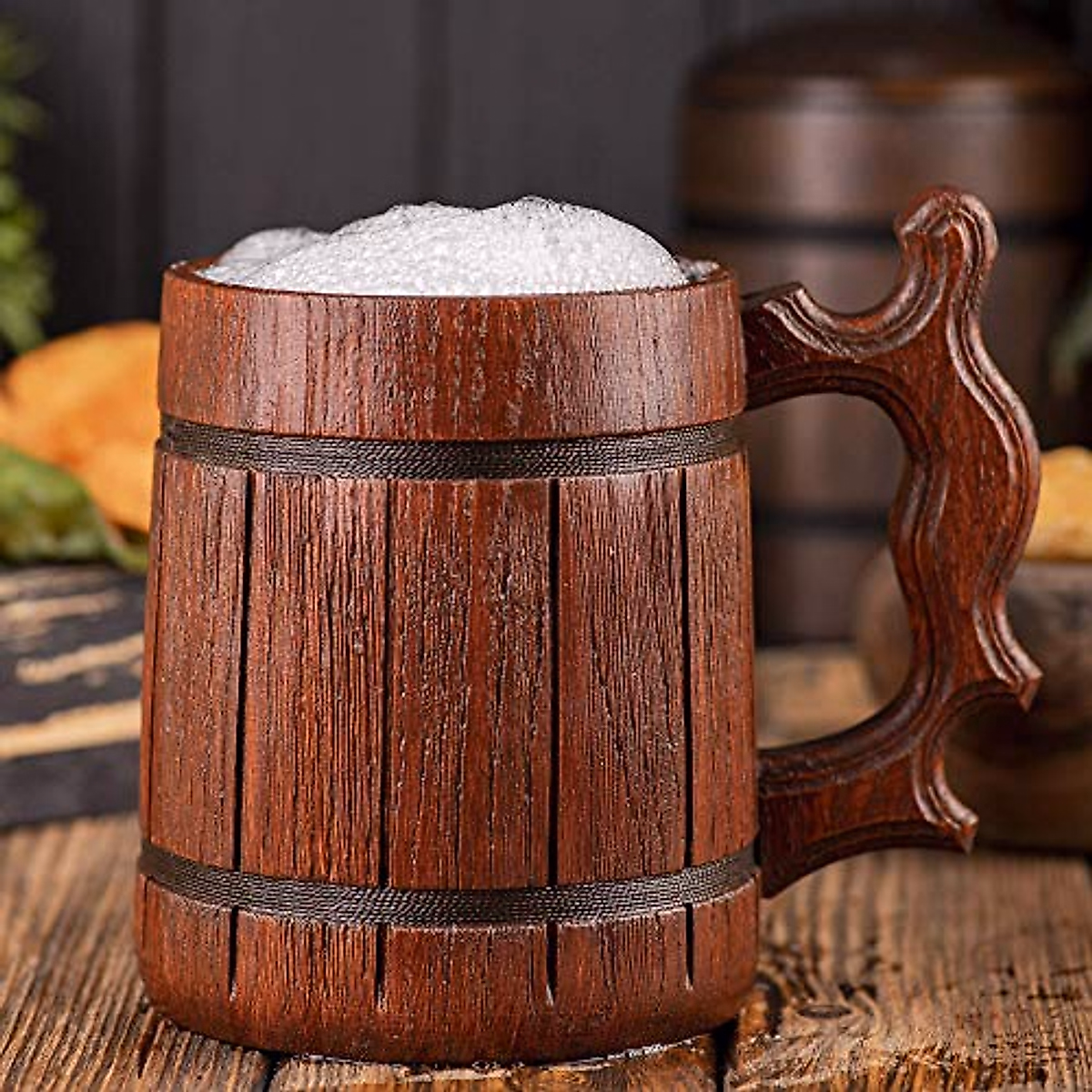 Adeptus Mechanicus Beer Stein, Personalized 40k Wooden Beer Mug, Custom Beer Stein, Gamer Gift, Gamer Tankard, Gift for Men, Gift for Him