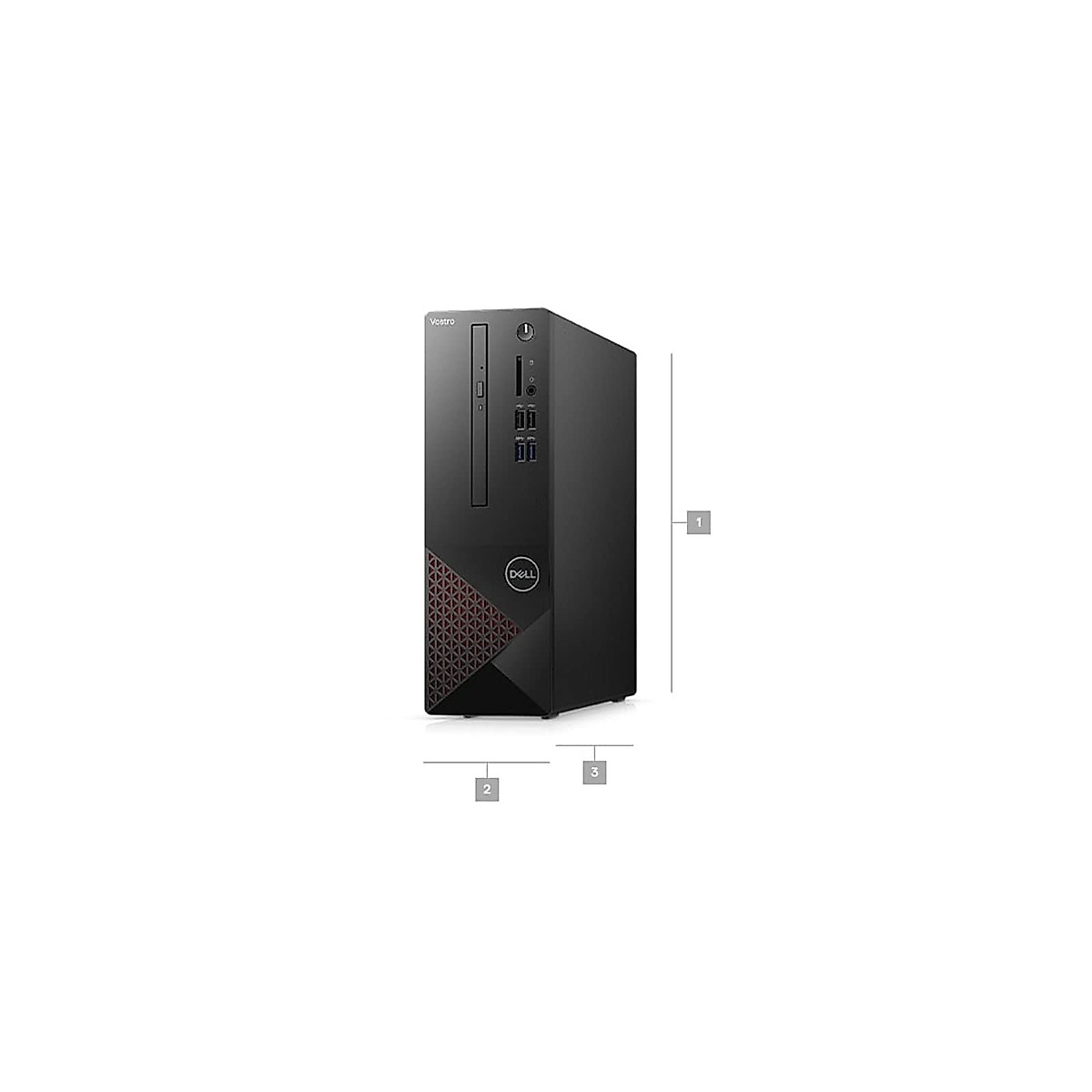 Dell Vostro 3681 Desktop | Core i5-10400 - 256GB SSD Hard Drive - 8GB RAM | 6 cores @ 4.3 GHz Win 11 Pro Black (Renewed)