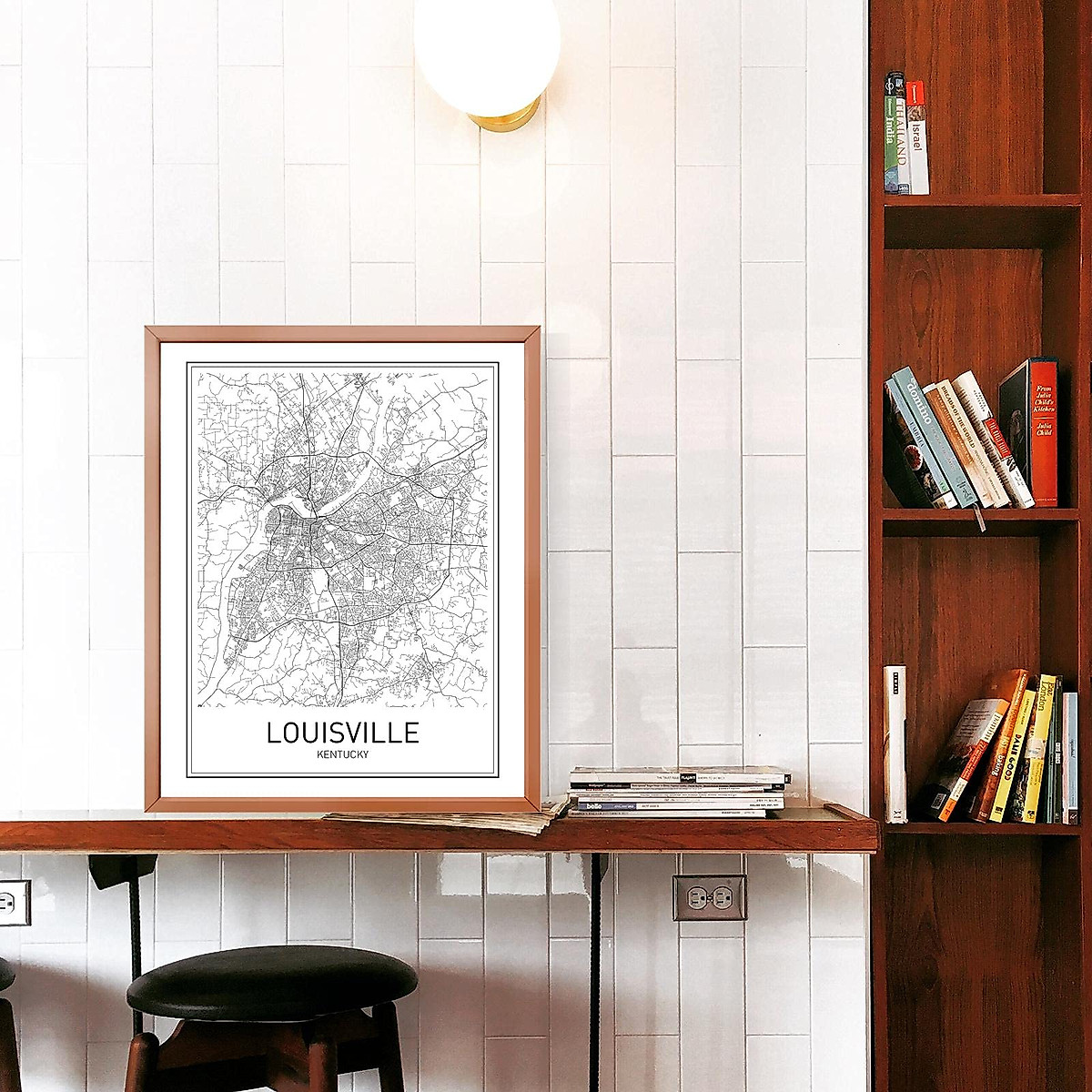 Louisville Poster Map of Louisville Map City Map Posters Modern Map Art City Prints Kentucky Art Minimal Print KY Poster City Poster City Map Wall Art Minimalist Posters 8x10