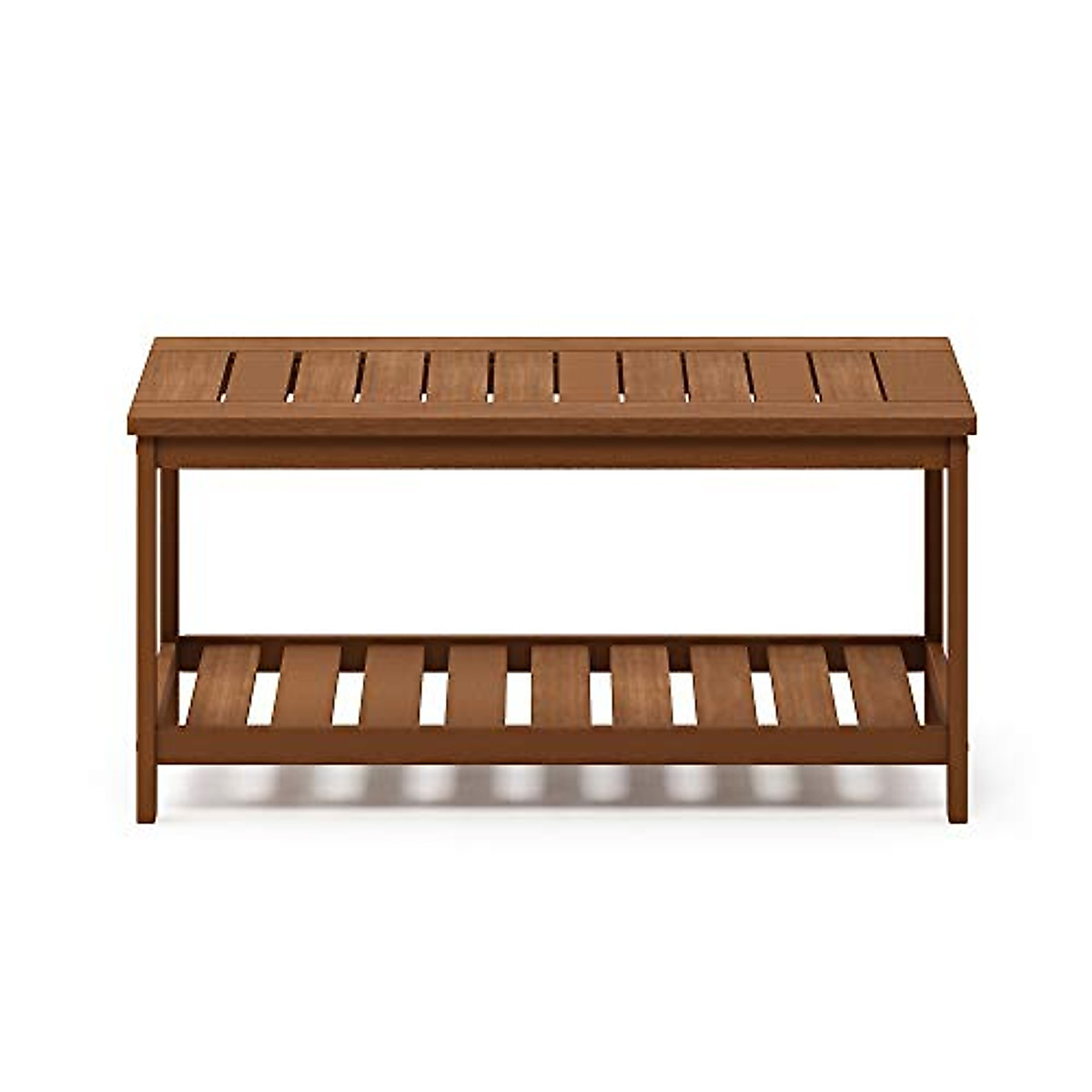 Furinno FG18508 Tioman Hardwood Patio Furniture 2-Tier Coffee Table in Teak Oil, Natural