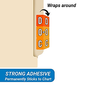 Doctor Stuff - File Folder Labels, Alphabet Letter W, Datafile - AL8720 Series Compatible Alpha Stickers, Brown, 15/16" x 1-1/4", 500/Roll