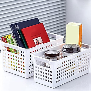 Cosmetics Storage Organizer 2pcs Multipurpose Sundries Baskets Desktop Organizers Storage Baskets (White) Jewelry Organizer Clear