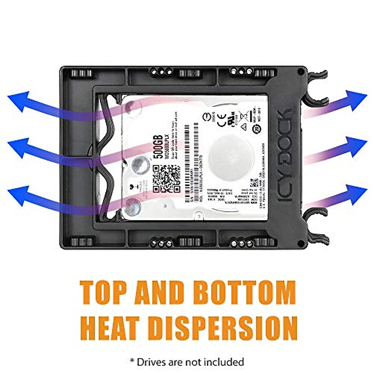 ICY DOCK Tool-Less Triple 3 Bay 2.5 to 3.5 Hard Drive SSD Mounting Bracket Kit Adapter | EZ-FIT Trio MB610SP