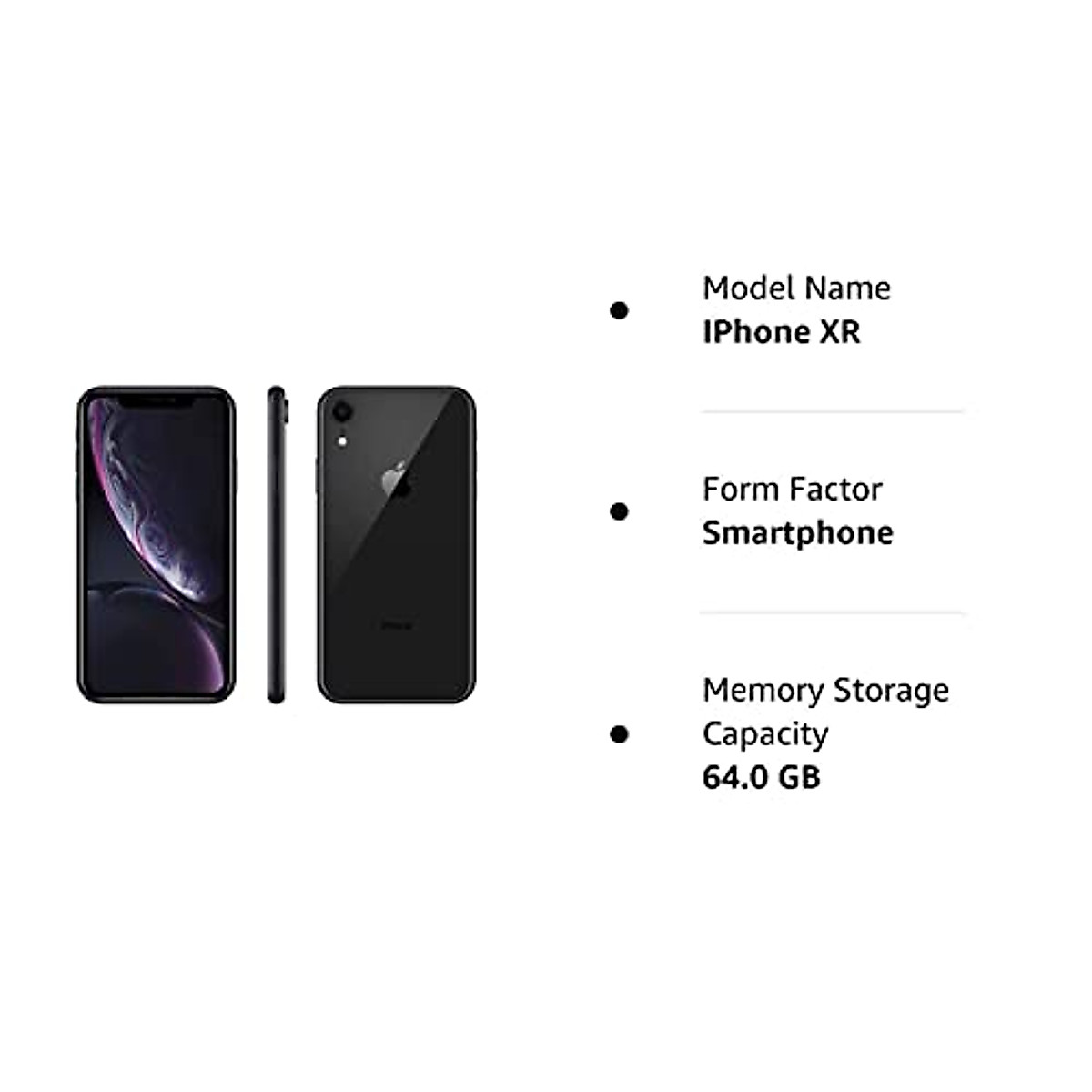 Apple iPhone XR, Boost Mobile, 64GB - Black (Renewed)