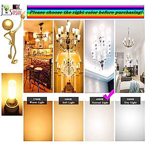 JSVSAL (4-Pack G4 LED Bulb Dimmable 7 Watt G4 Bulb Equivalent to 60W 70W G4 Halogen Bulb Replacement, T3 JC Type Bi-Pin G4 Base, DC/AC 12V Natural White-4000K G4 Light Bulb