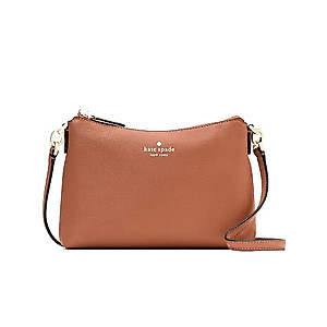 Kate Spade Bailey Textured Leather Crossbody Bag Purse Handbag, Warm Gingerbread