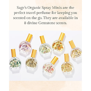 Pearl Organic Mini Perfume Spray by Sage- 1/2 oz, Vegan & Cruelty-Free, Subtle Scent, Vanilla, Sandalwood, Musk