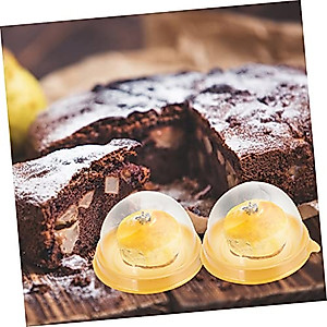 Yardenfun 100pcs Packing Cake Box Clear Plastic Gift Box Favor Boxes for Wedding Mini Cake Stand Mooncake Packaging Box Mini Cake Carrier Clear Plastic Mini Cupcake Plastic Baking Boxes Yolk