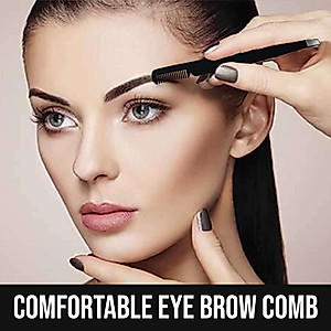 KAMICURE - Professional Tweezers with Comb Feature, Eyebrow Tweezers for Women Facial Hair Slant Tip Stainless Steel Ingrown Hair Tweezer