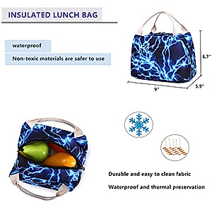 mezhsa Boy School Backpack Elementary Middle Lightning Bookbag Laptop Teenager Waterproof Lightweight 17 Inches (Suit Blue)